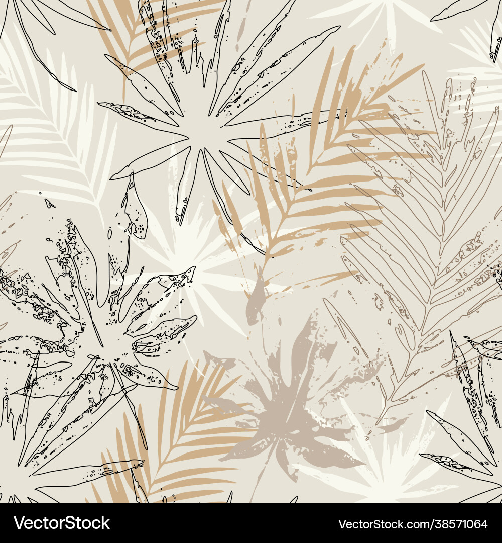 Tropical Leaf Pattern Royalty Free Vector Image