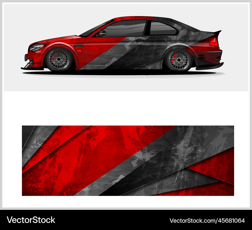 Vehicle wrap design for car decals wraps Vector Image