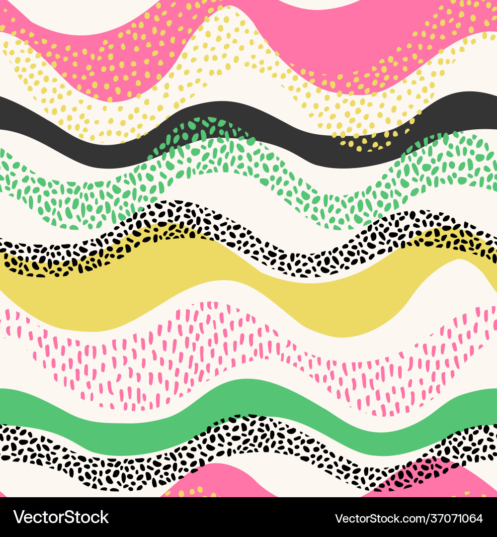 Wavy Polka Dot Pattern Royalty Free Vector Image