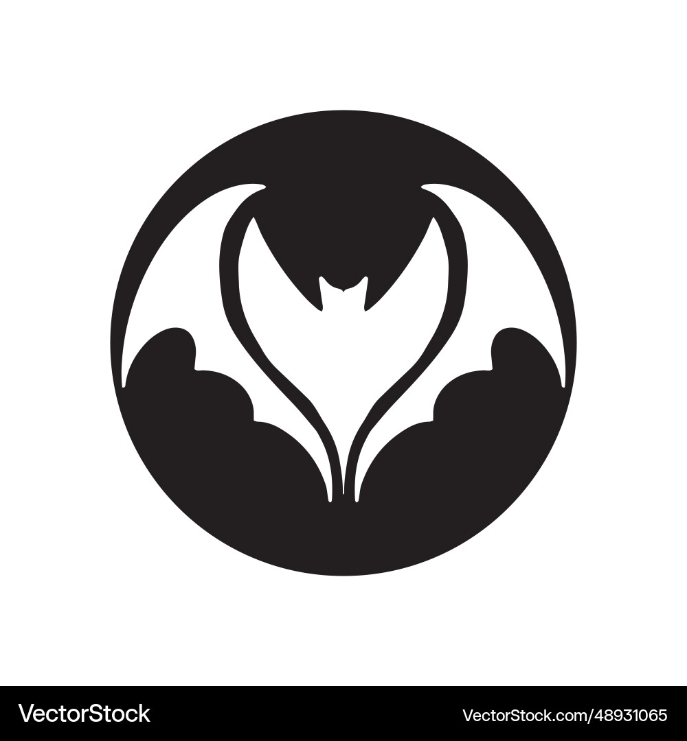 Bat wing logo element Royalty Free Vector Image
