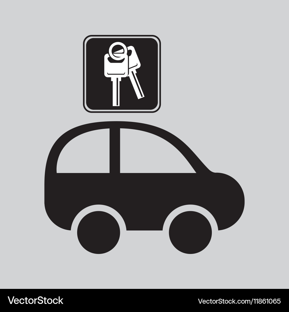Car key sign graphic Royalty Free Vector Image
