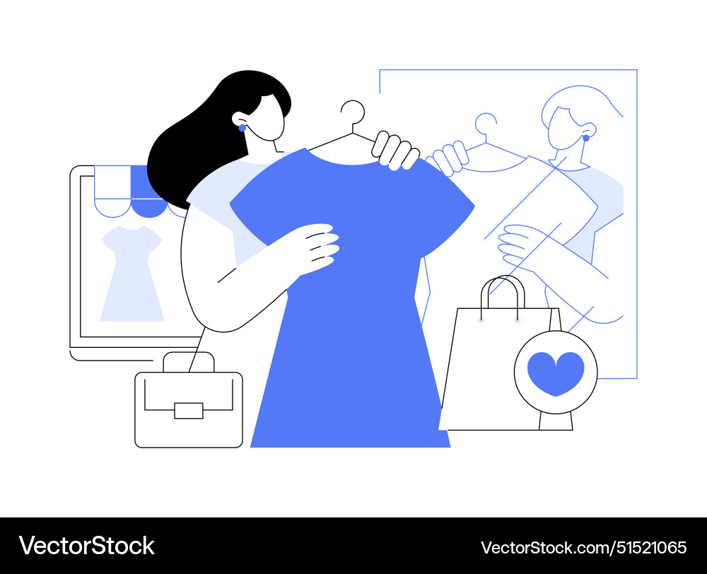 Happy with purchase isolated cartoon Royalty Free Vector