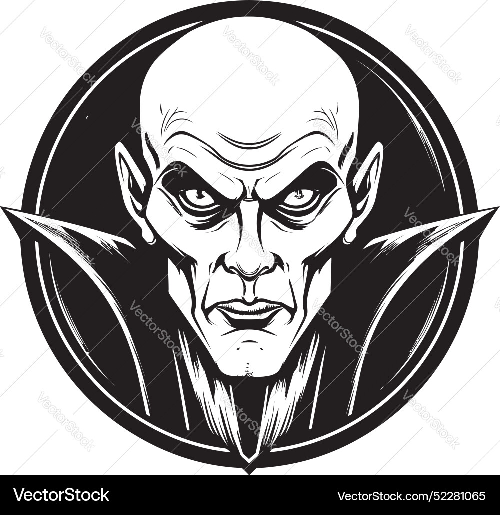Nocturnal whisper creepy vampire mark in the void Vector Image