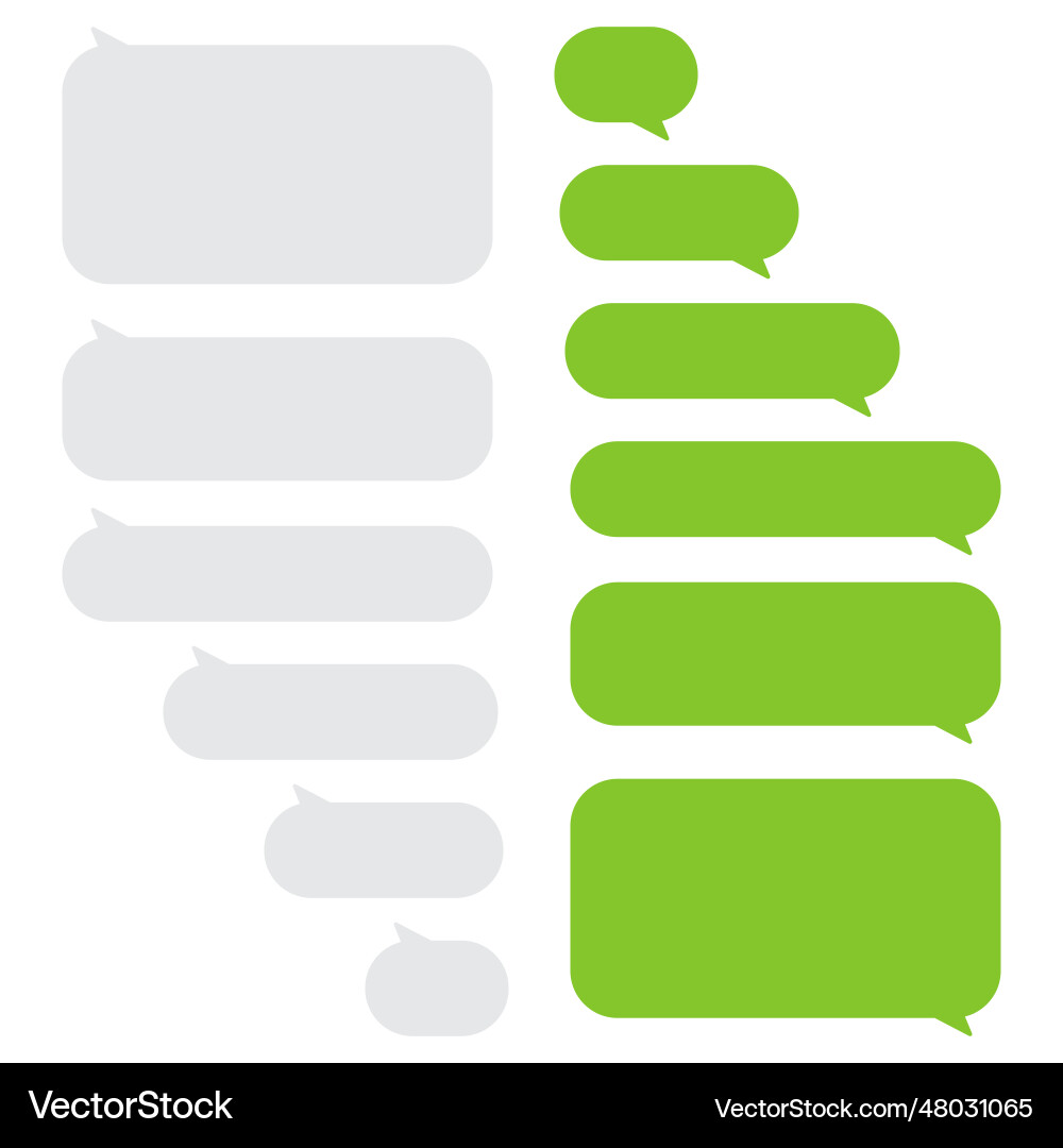Set of message bubbles chat boxes in a flat design Set of message bubbles chat boxes in a flat design
