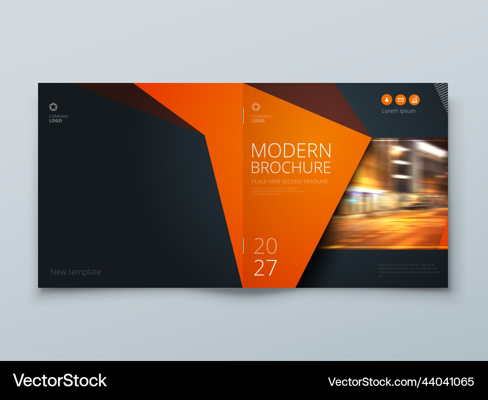 Square brochure template layout design corporate Vector Image