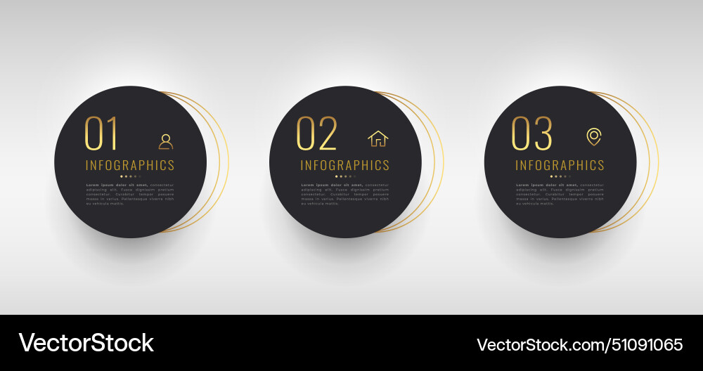 Three step infographic banners perfect marketing Vector Image