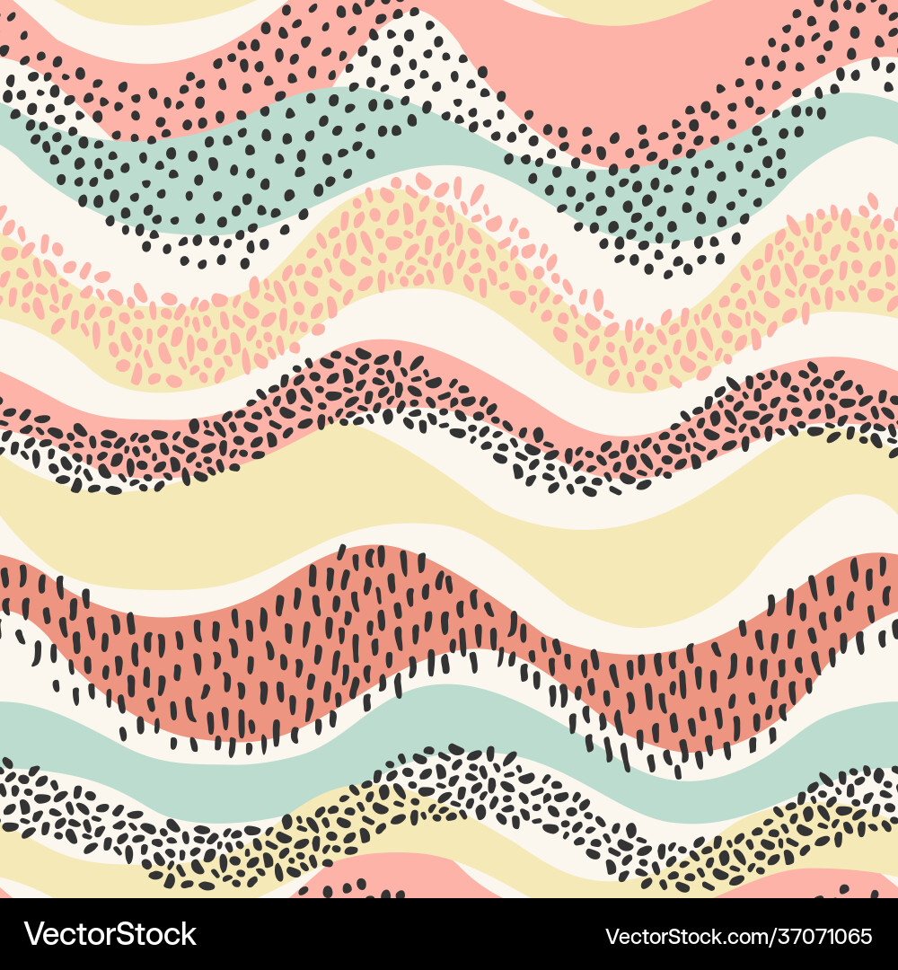 Wavy Polka Dot Pattern Royalty Free Vector Image