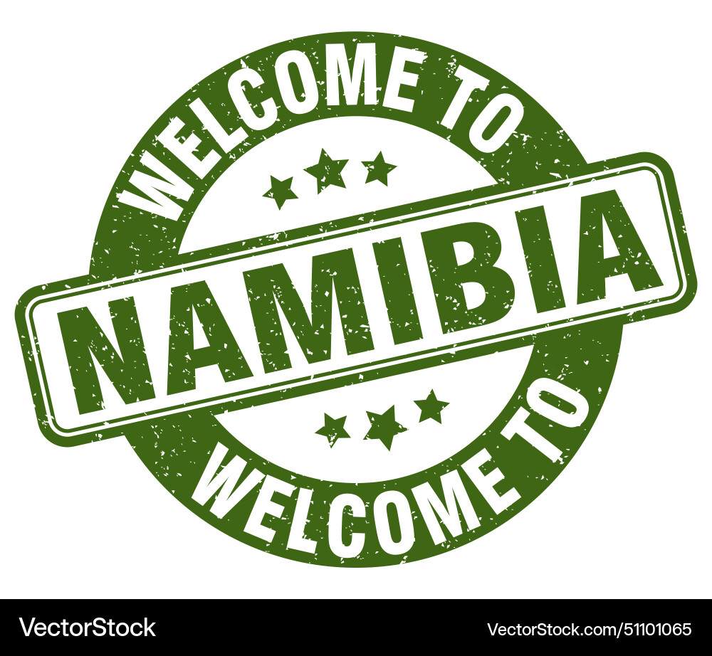 Welcome to namibia stamp round sign Royalty Free Vector