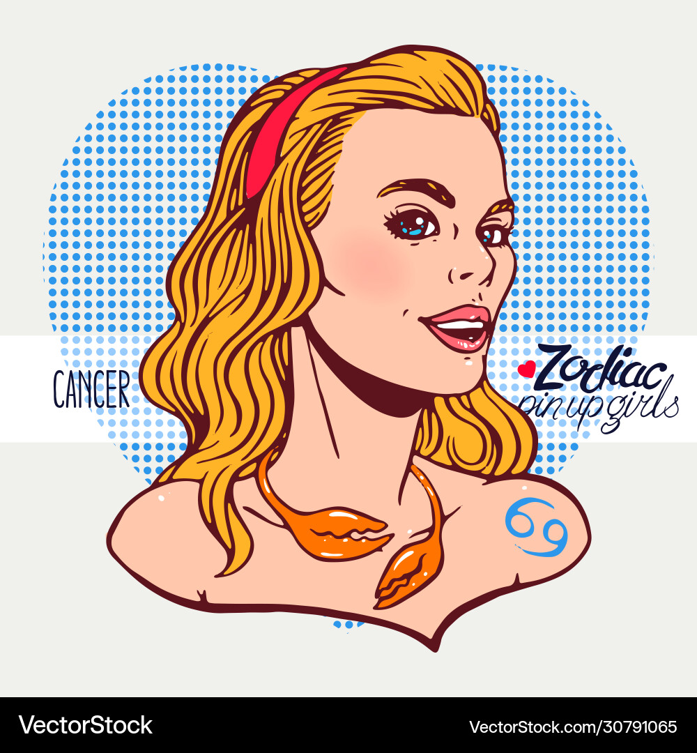 Zodiac signs - cancer Royalty Free Vector Image