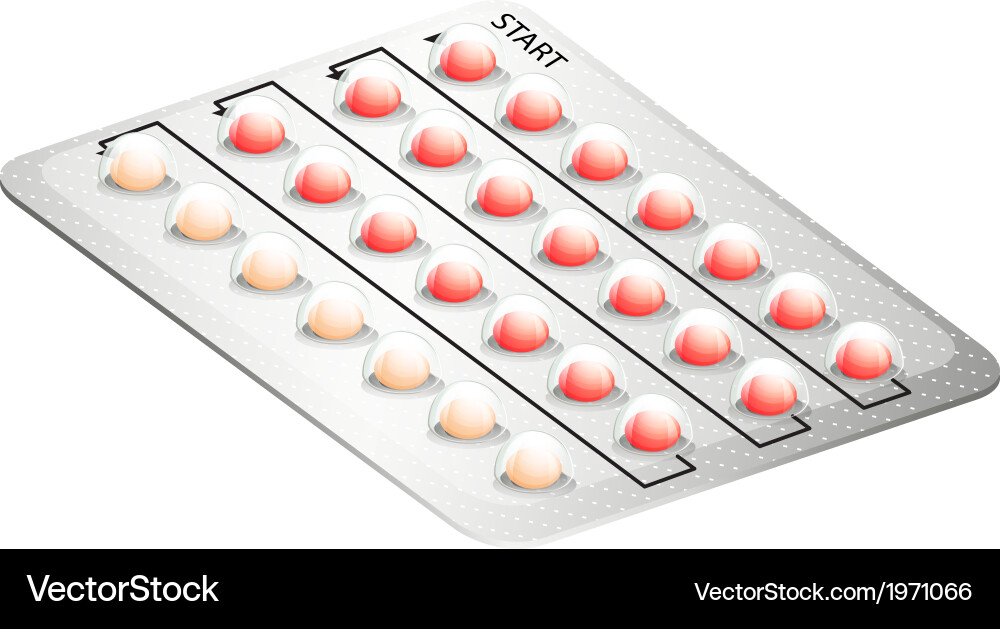 A birth control pill Royalty Free Vector Image