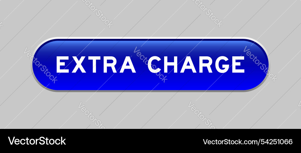 Blue color capsule shape button with word extra Vector Image