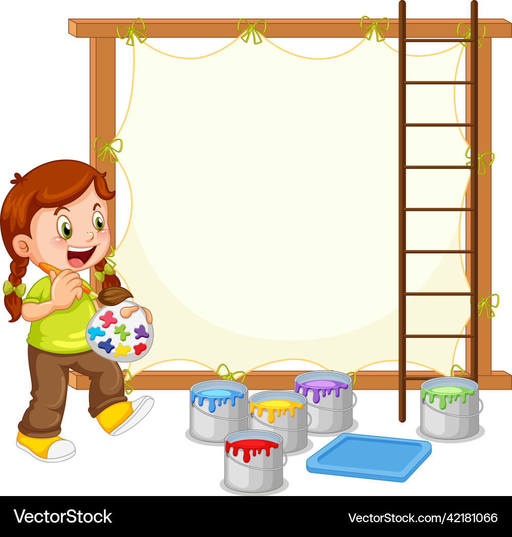 Board template with wooden frame Royalty Free Vector Image