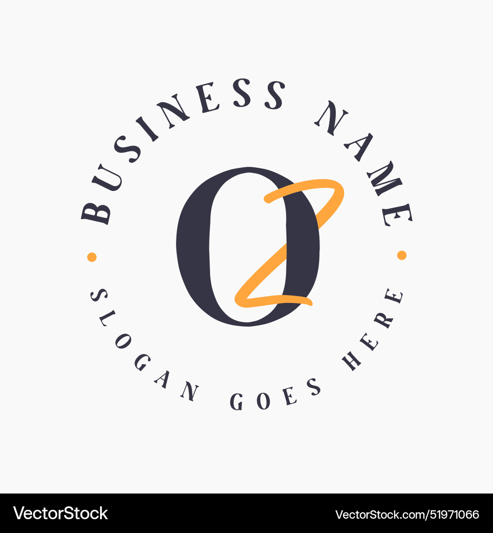Elegant letter oz initials logo for corporate Vector Image