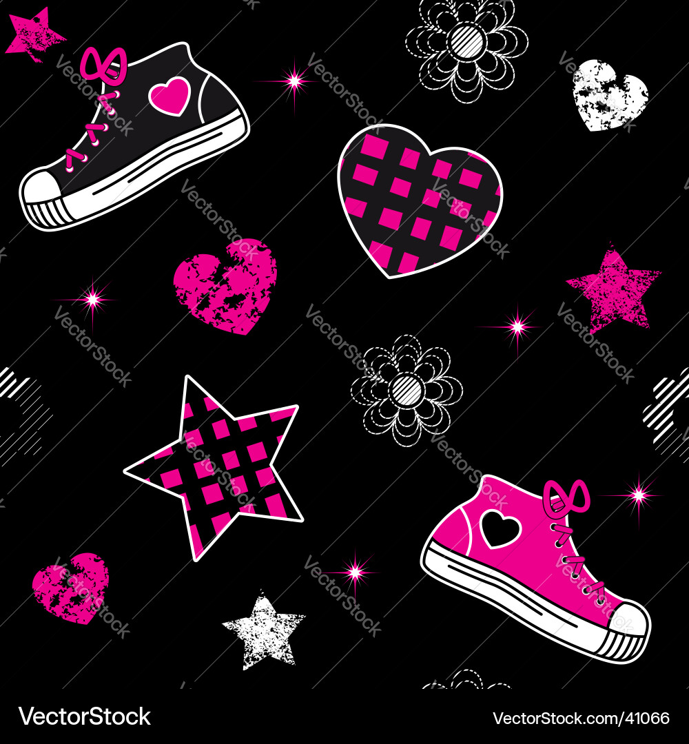 Emo symbols wallpaper Royalty Free Vector Image