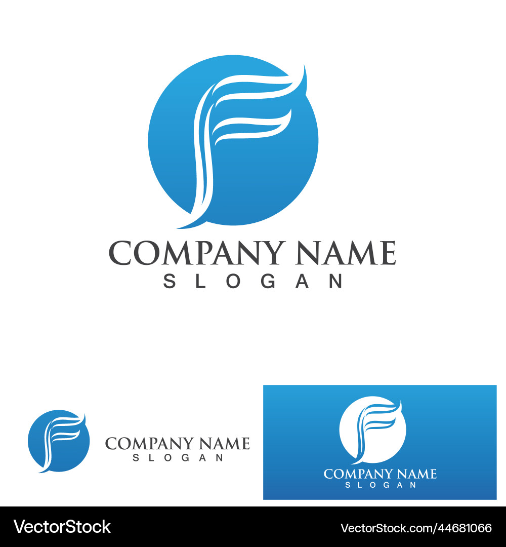 F logo and symbol icon Royalty Free Vector Image