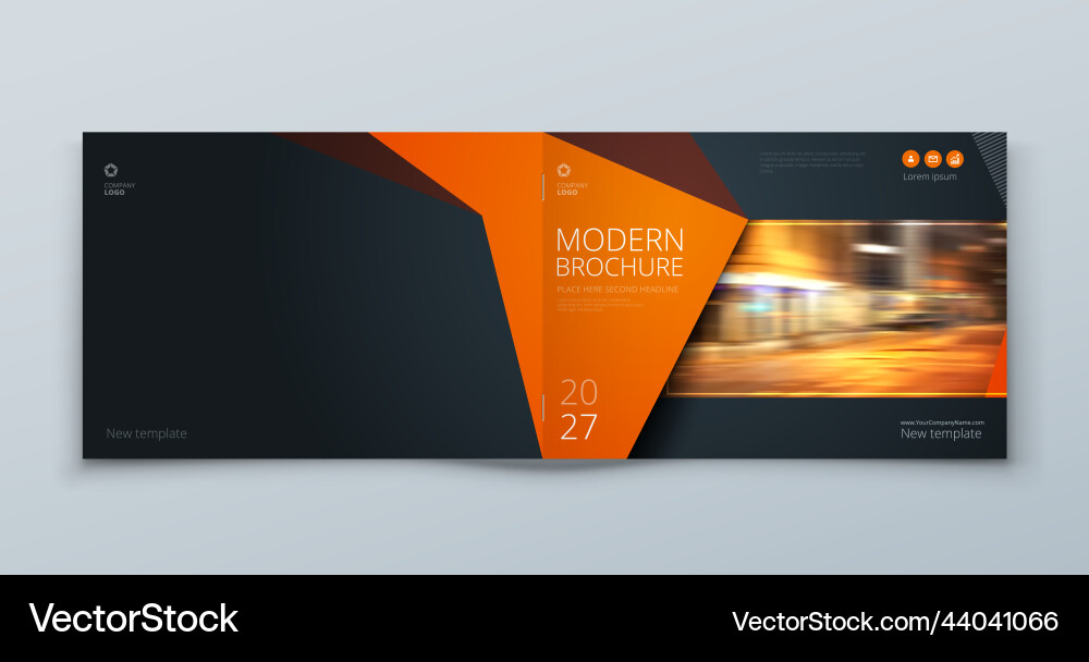 Horizontal brochure template layout design Vector Image
