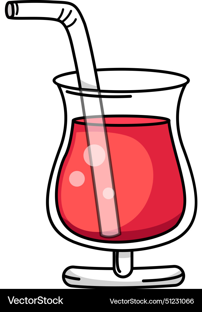 Juice outline white on background Royalty Free Vector Image