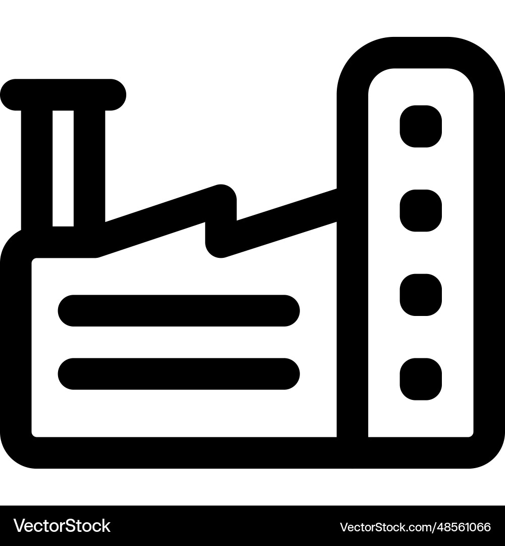 Large industry for heavy goods manufacturing Vector Image