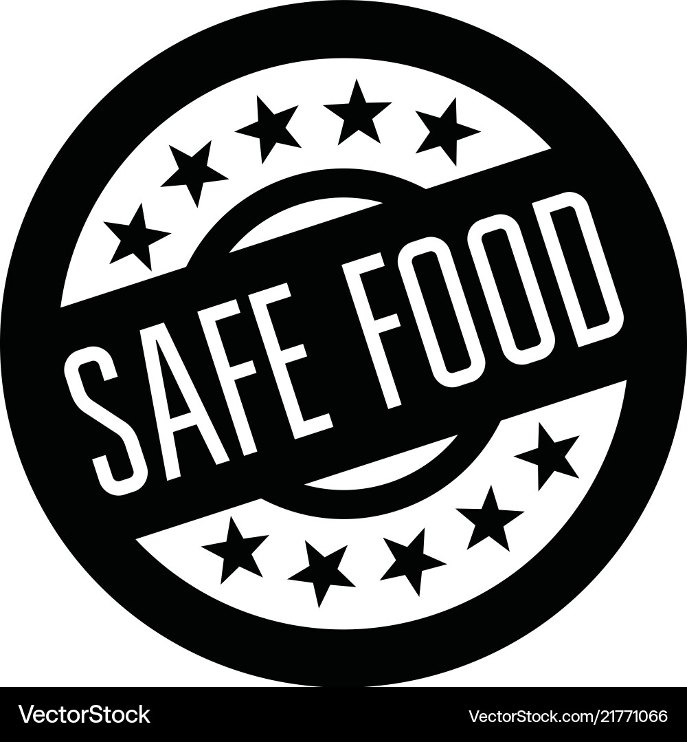 Safe food rubber stamp Royalty Free Vector Image