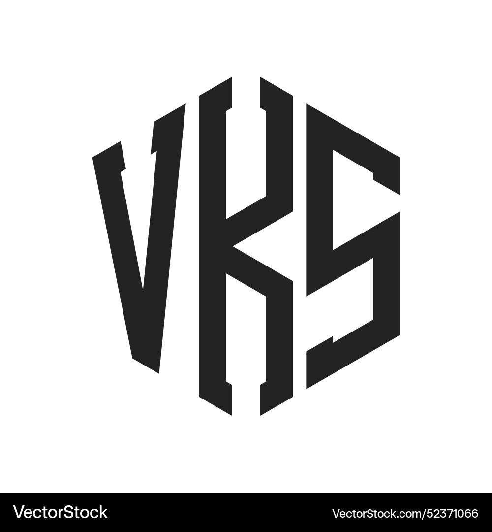 Vks logo design initial letter monogram Royalty Free Vector