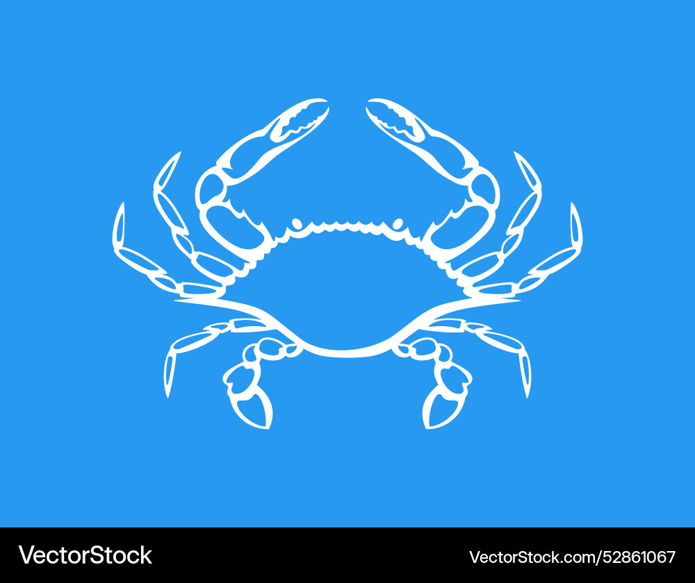 Blue crab Royalty Free Vector Image - VectorStock