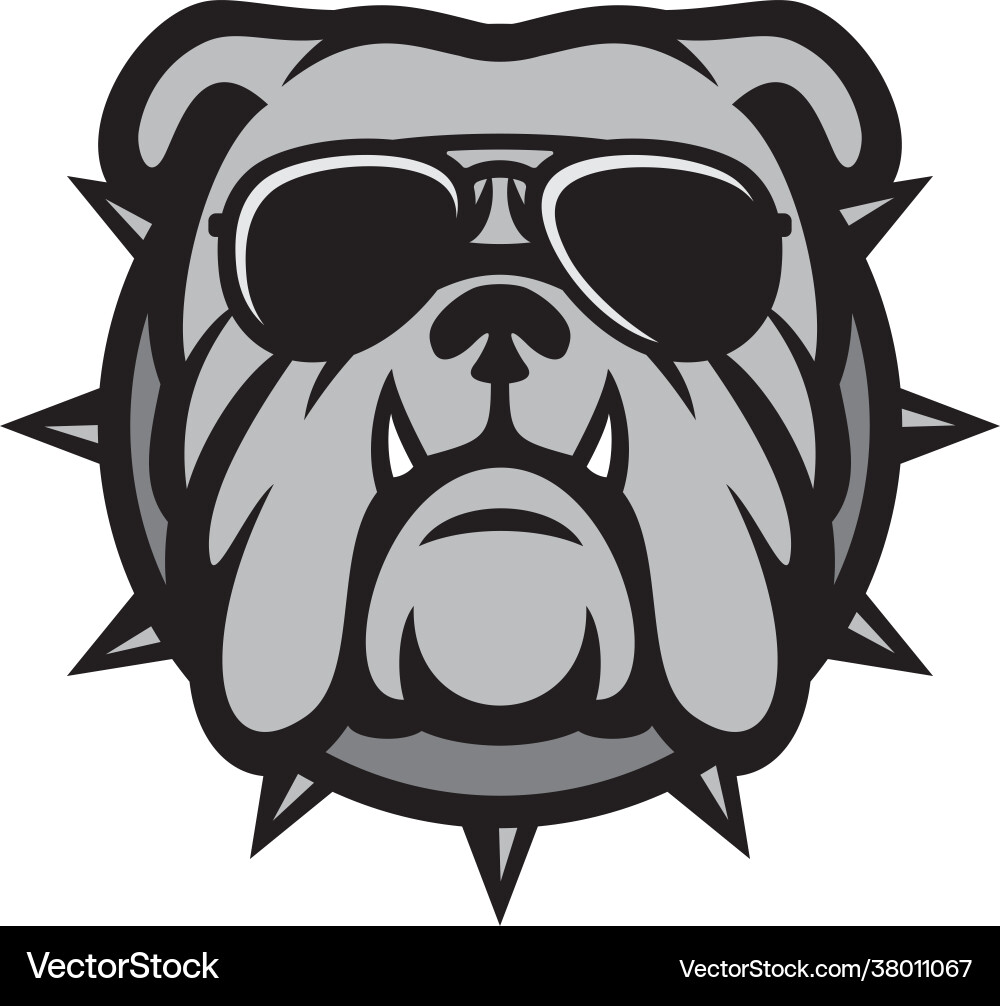 Bulldog with Aviator Sunglasses Royalty Free Vector Image
