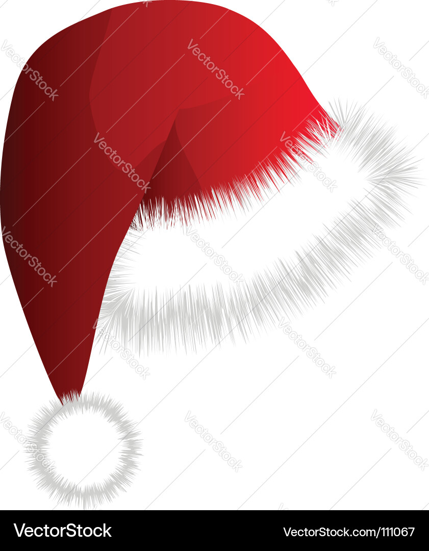 Christmas hat Royalty Free Vector Image - VectorStock