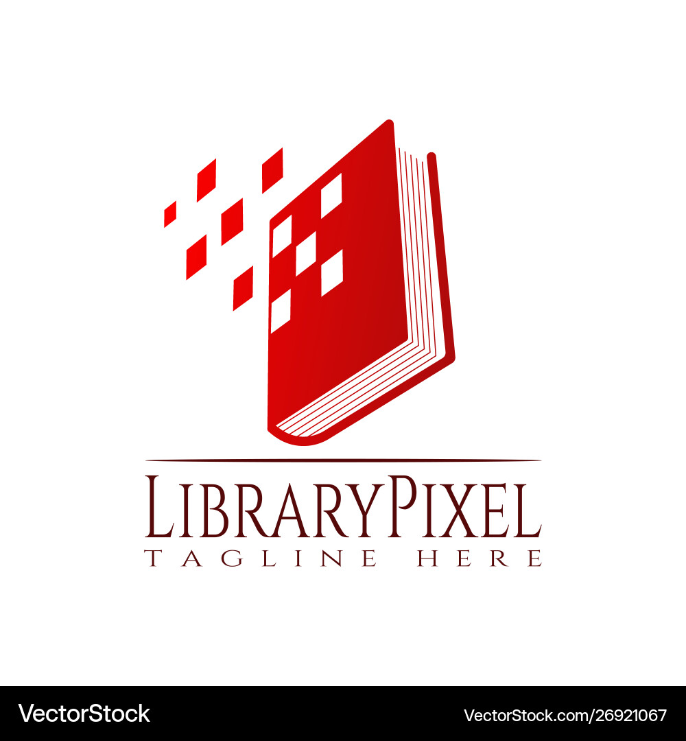 Digital library icons template creative logo Vector Image