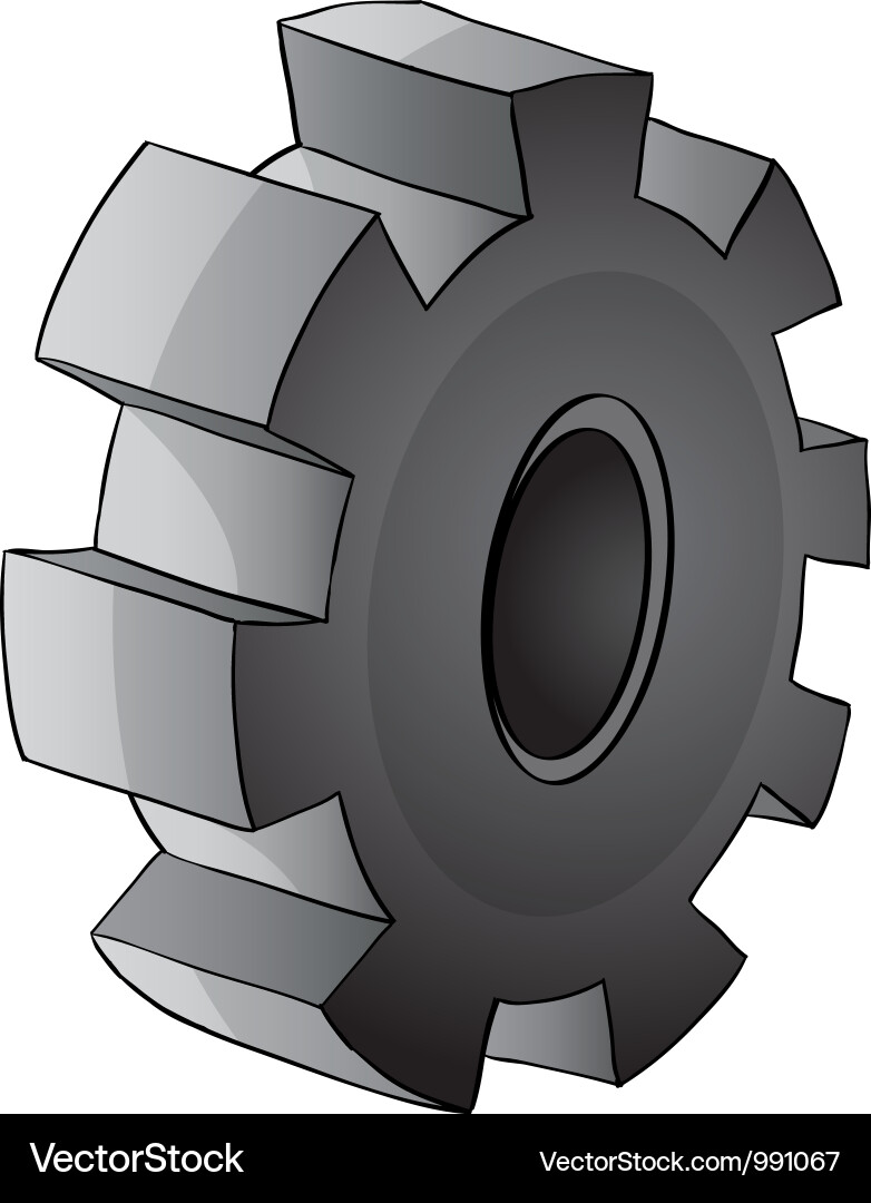 Gear piece Royalty Free Vector Image - VectorStock