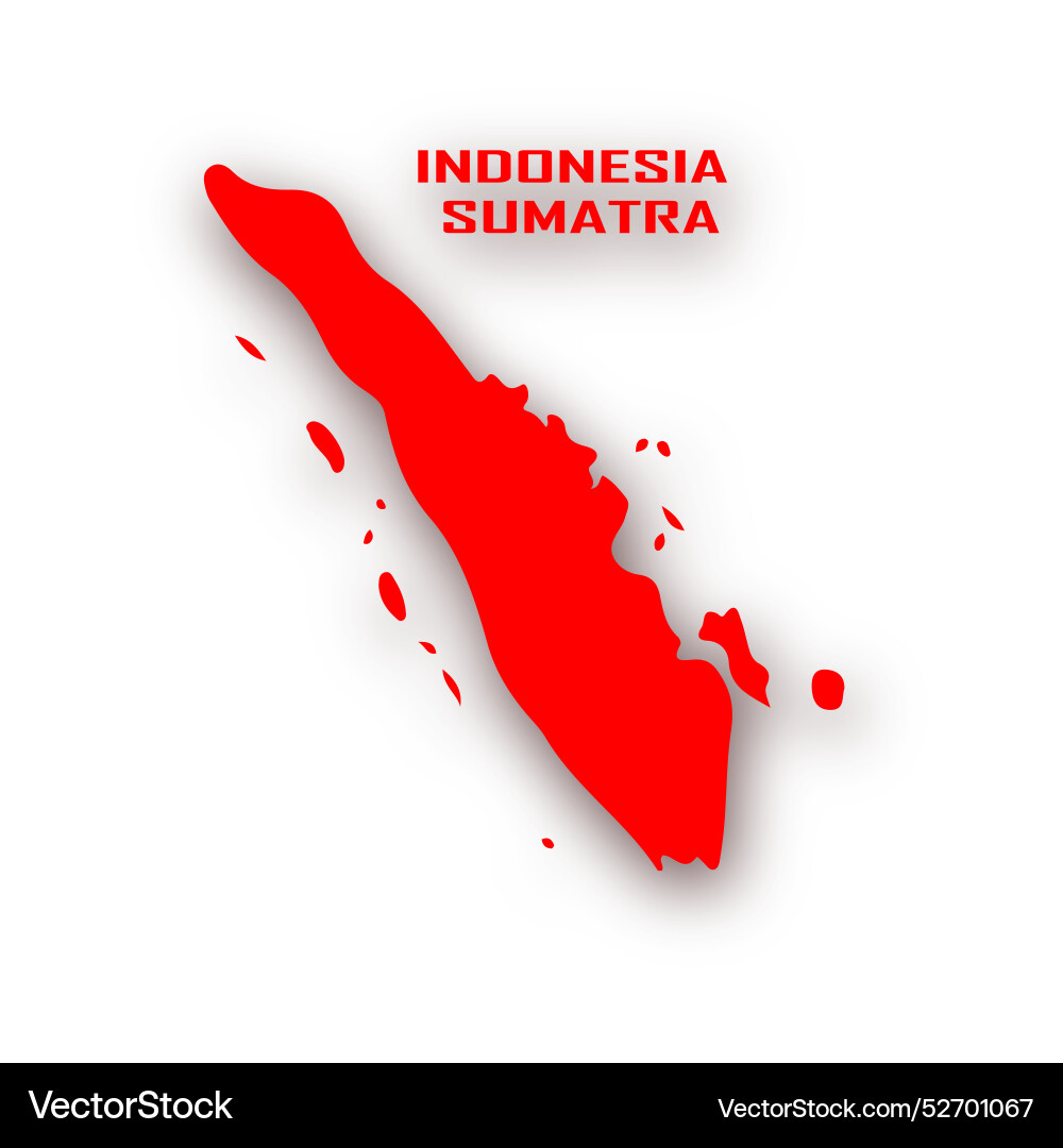 Karte der sumatra Insel Symbol Design Lizenzfreier Vektor