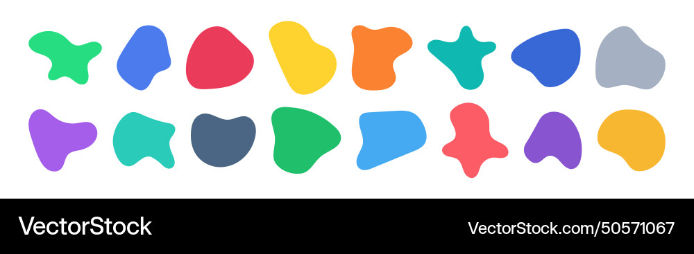 Organic blob shapes Royalty Free Vector Image - VectorStock