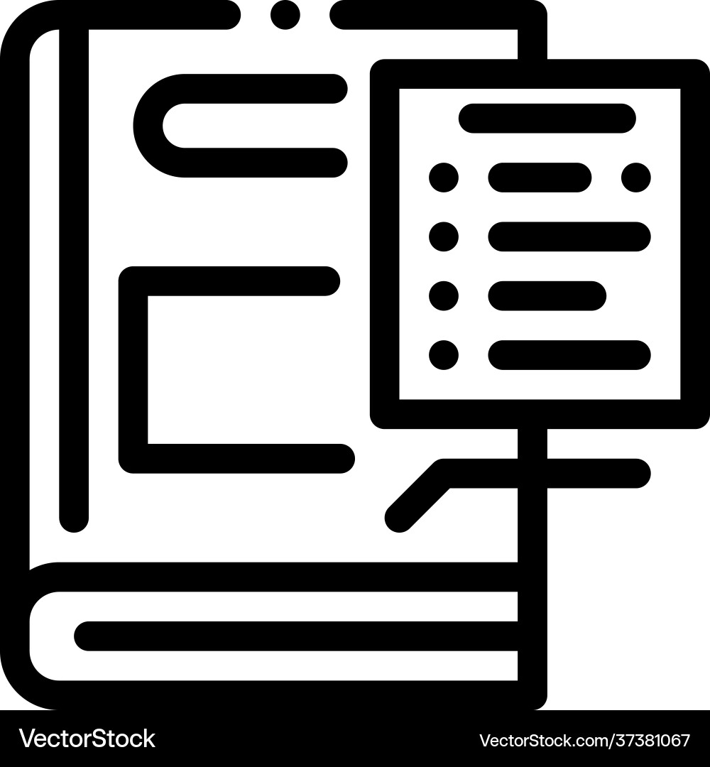 Regulations policy line icon Royalty Free Vector Image