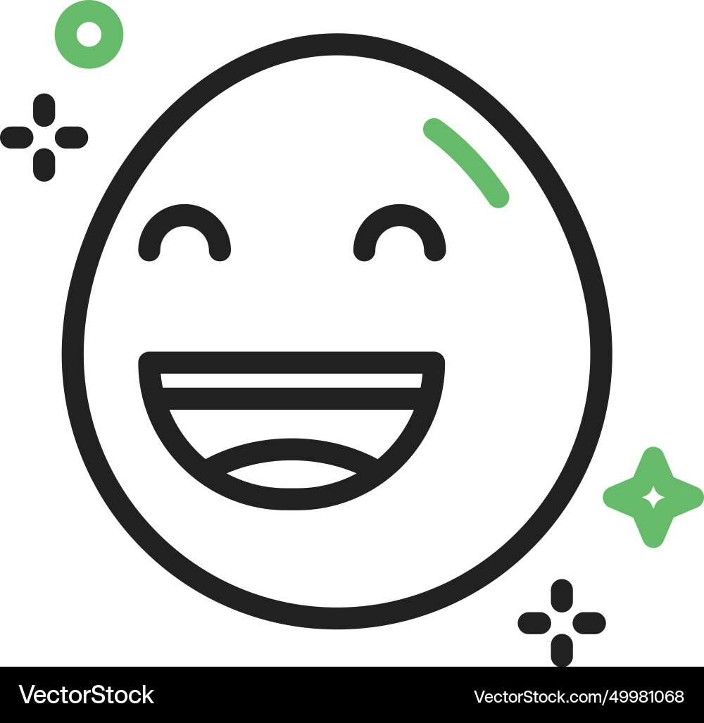 Beaming face with smiling eyes icon image Vector Image