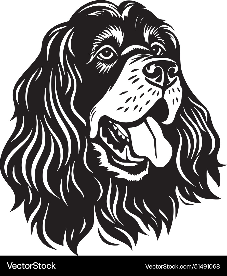 Cocker spaniel - minimalist and flat logo Vector Image