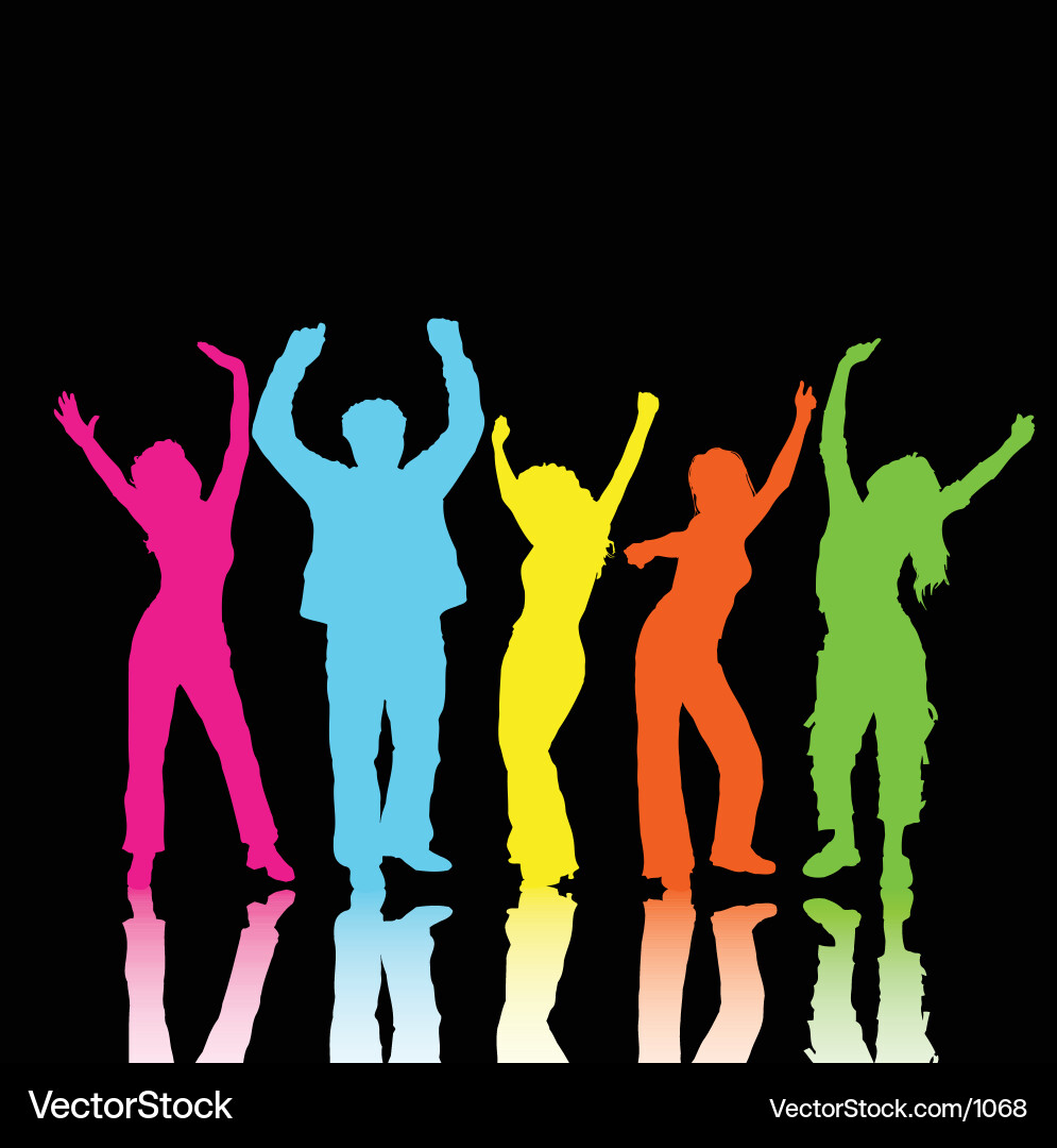 Colourful people Royalty Free Vector Image - VectorStock