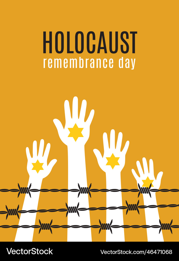 Holocaust remembrance day Royalty Free Vector Image
