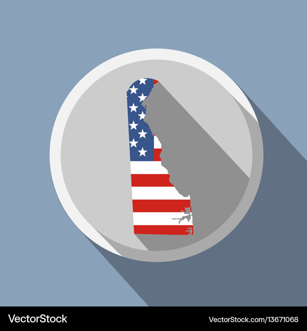 Map of the us state delaware Royalty Free Vector Image