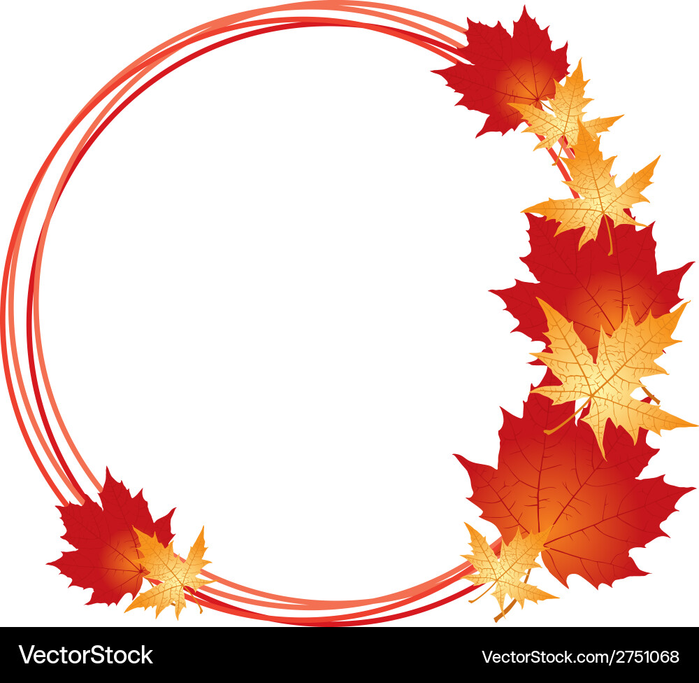 Maple frame Royalty Free Vector Image - VectorStock