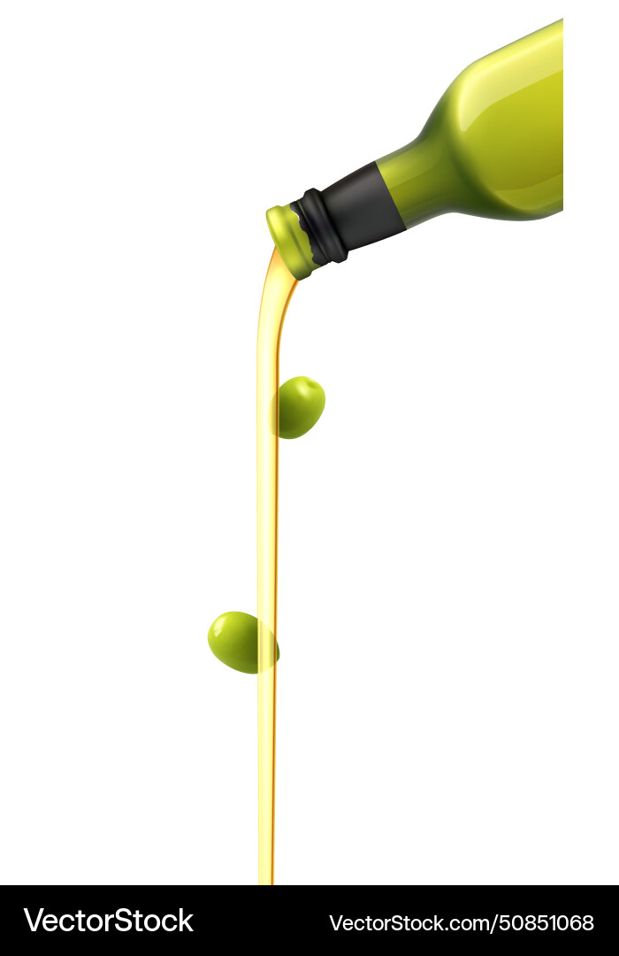 Realistic pouring oil Royalty Free Vector Image