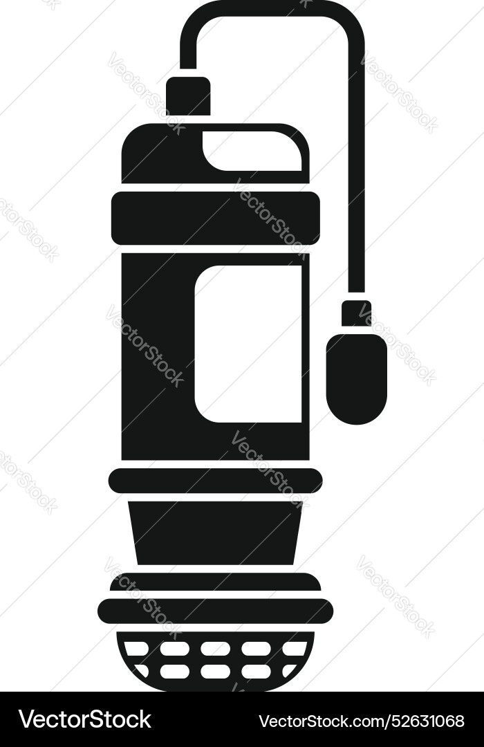Water well pump system icon showing deep drilling Vector Image