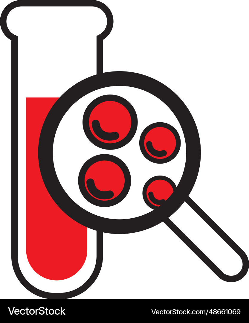 Blood test - complete count cbc icon Royalty Free Vector