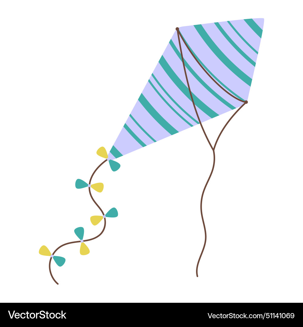 Cartoon kite isolated Royalty Free Vector Image