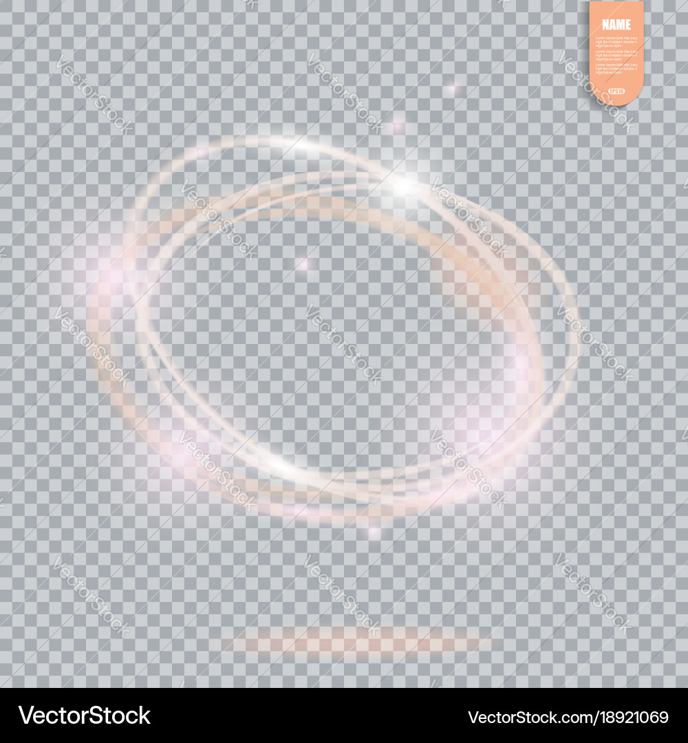Circle light effect on transparent background Vector Image