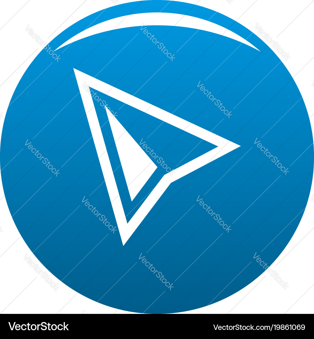 Cursor modern icon blue Royalty Free Vector Image