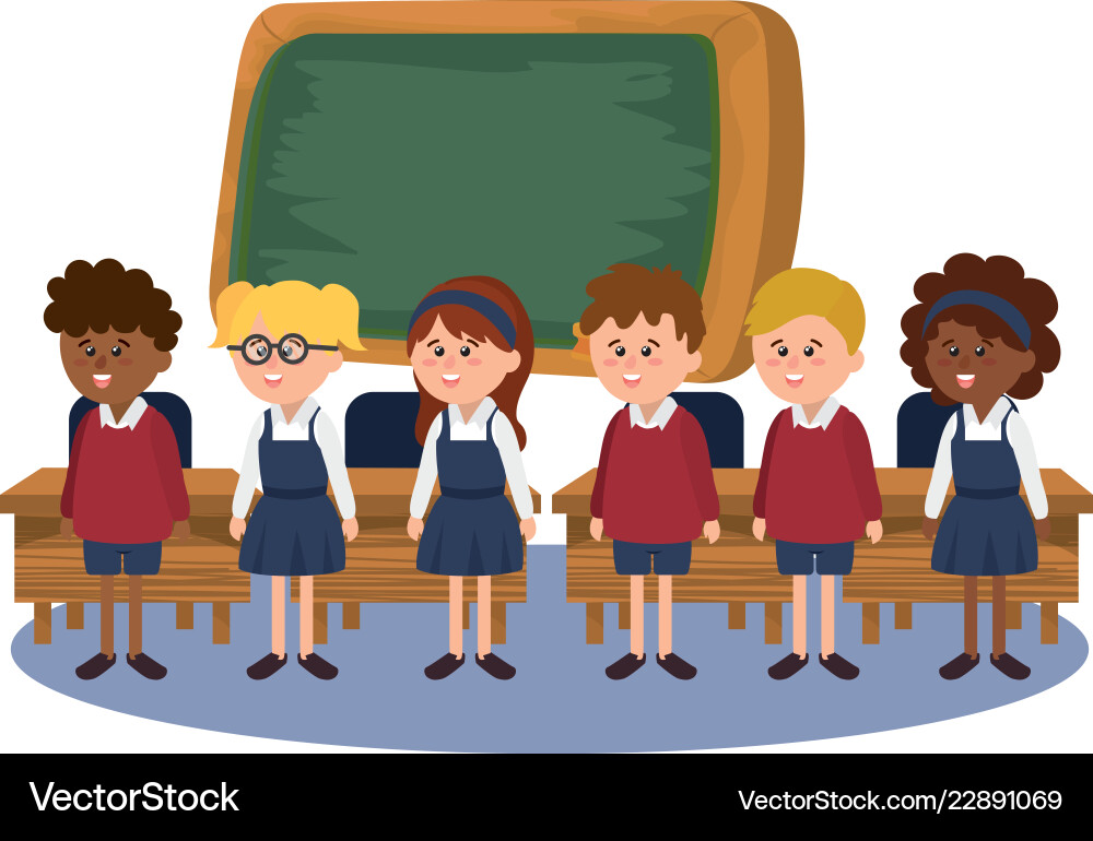 Elementary school cartoon Royalty Free Vector Image