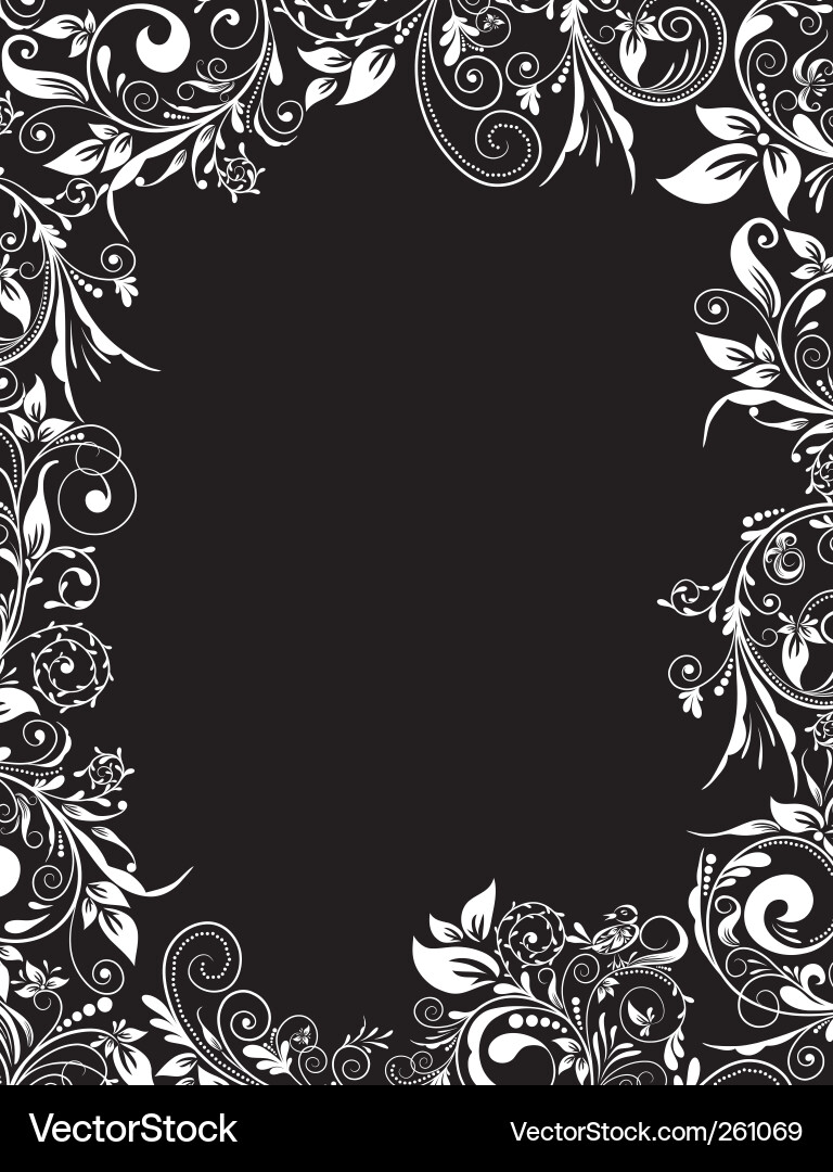 Frame floral for design Royalty Free Vector Image