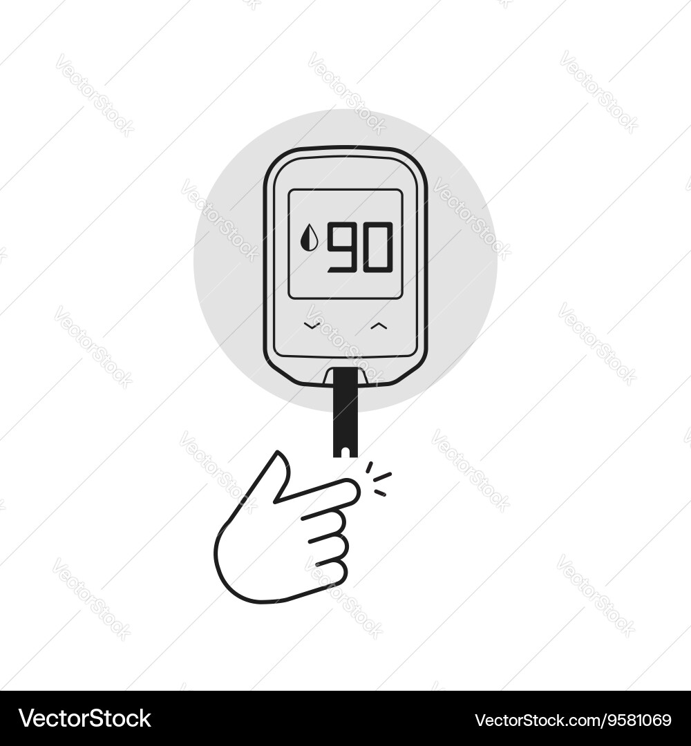 Glucometer isolated diabetes Royalty Free Vector Image