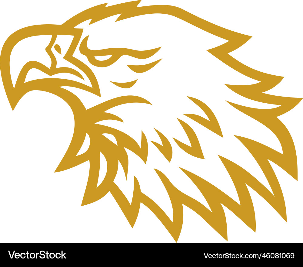 Gold eagle hawk golden falcon logo design – Royalty-Free Vector ...