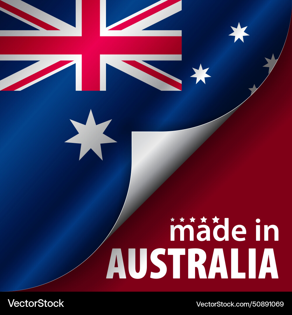 Made in australia graphic and label Royalty Free Vector