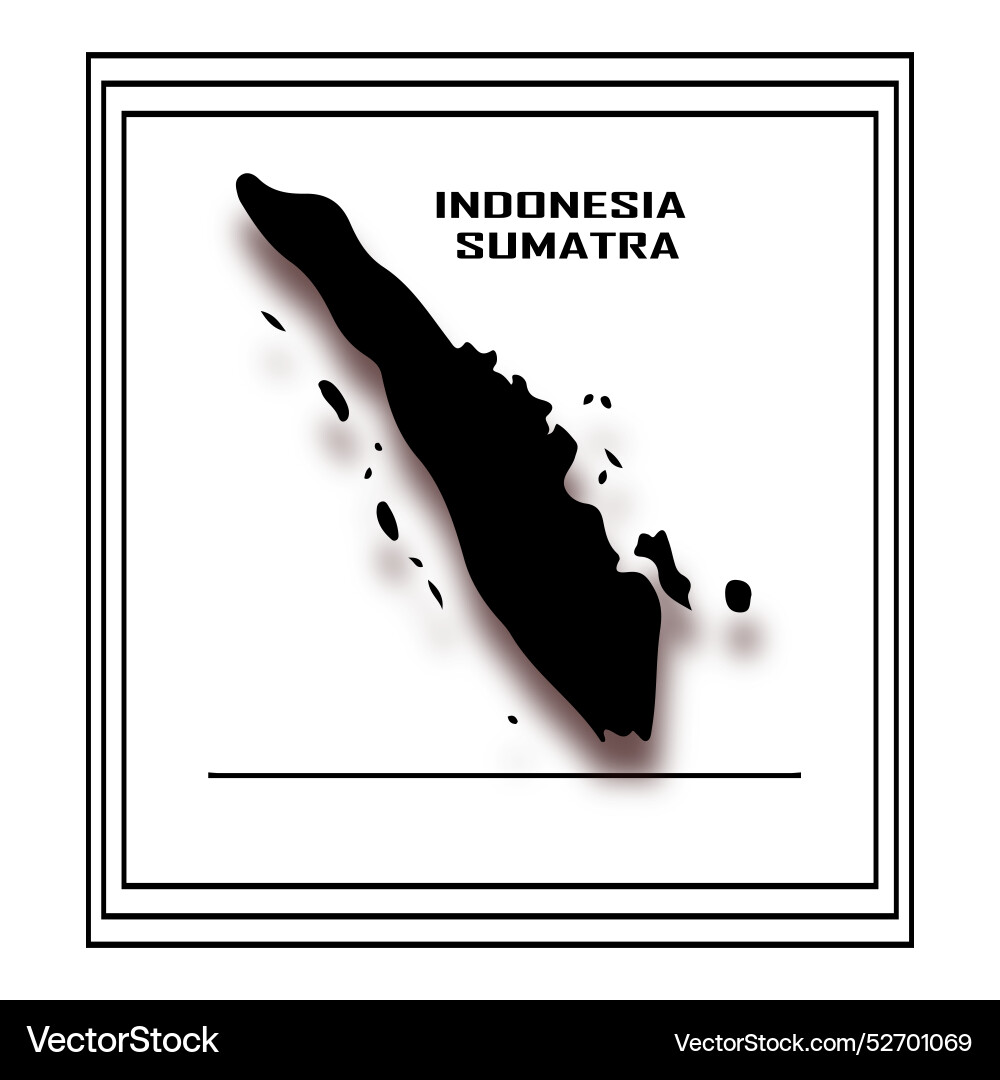 Map of sumatra island symbol design Royalty Free Vector